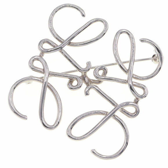 Loewe | Jewelry | Loewe Brooch Anagram 112520 Metal Silver Ladies Pin ...